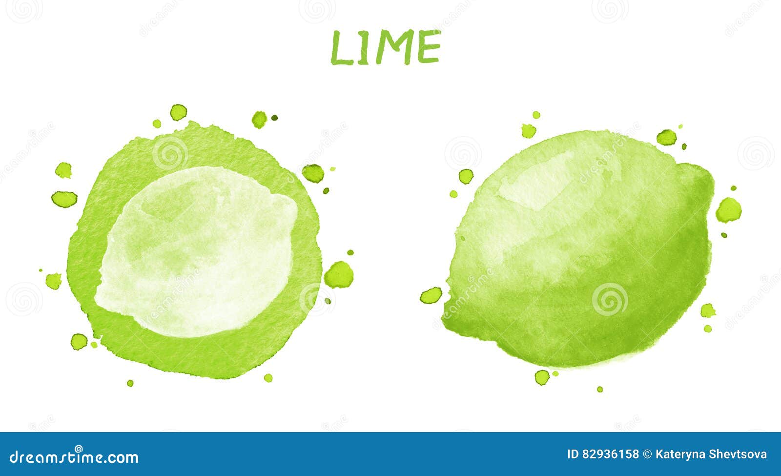 Lime. Watercolor Illustration Stock Illustration - Illustration of food ...