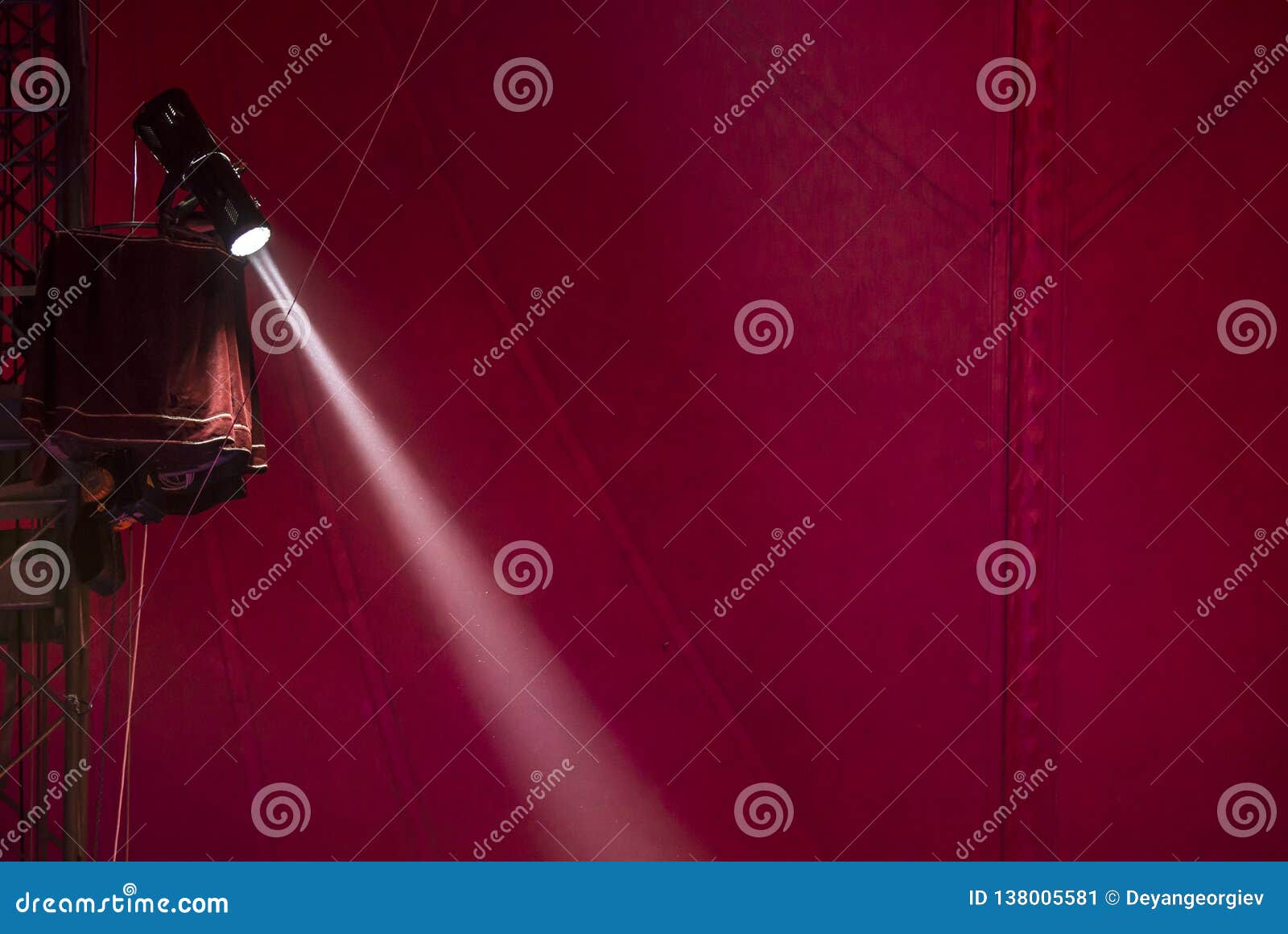 Limelight and Red Background on the Scene. Flood Lighting Stock Image ...
