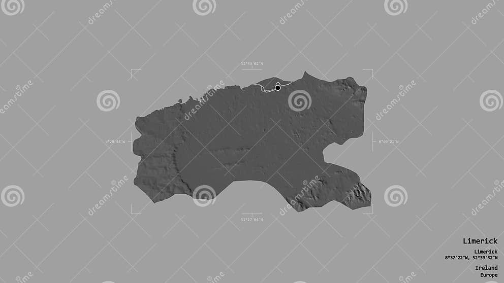 Limerick - Ireland. Bounding Box. Bilevel Stock Illustration ...