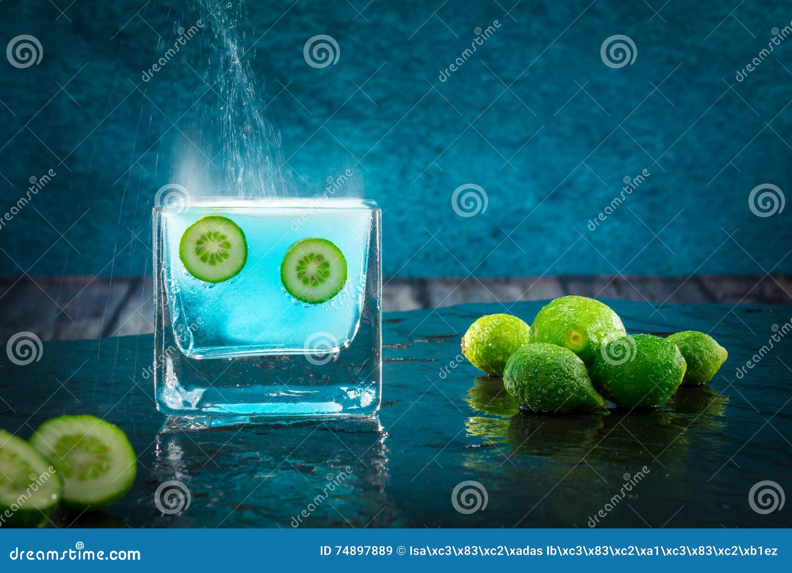 Limes, Citrus Fruit Dipped in an Effervescent Liquid Stock Image ...