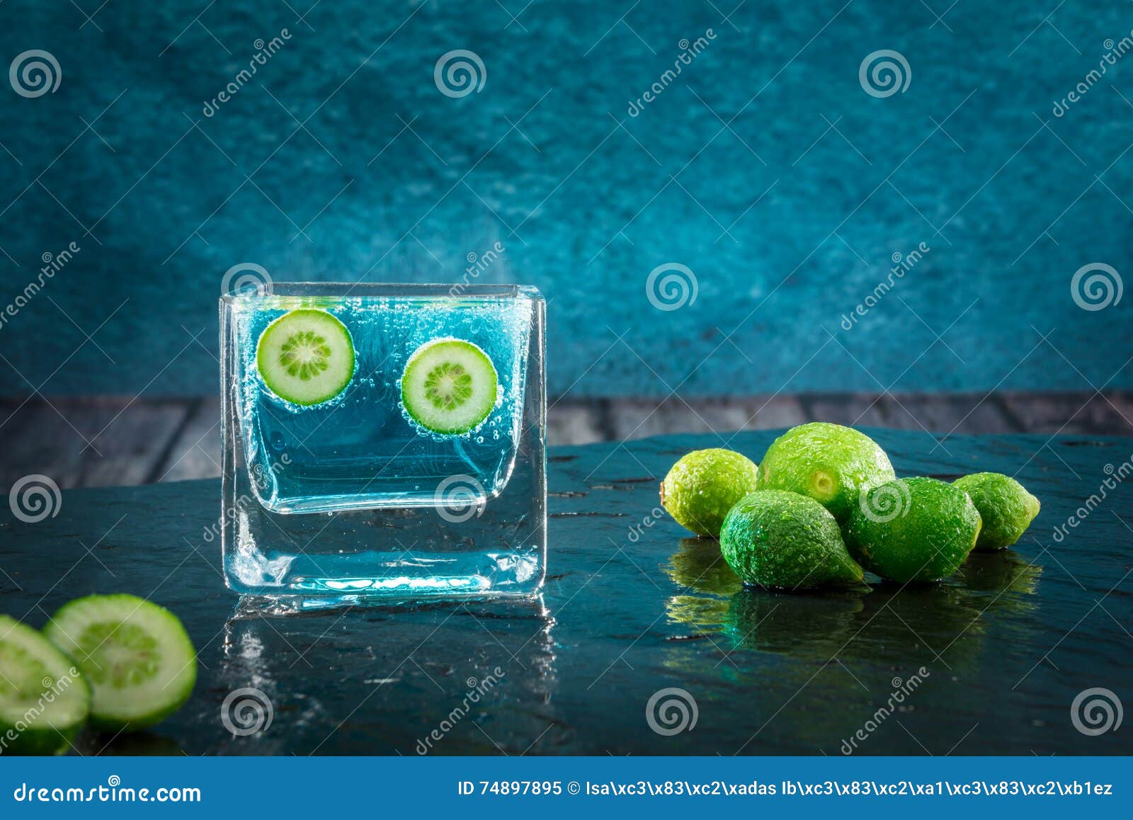 Limes, Citrus Fruit Dipped in an Effervescent Liquid Stock Image ...