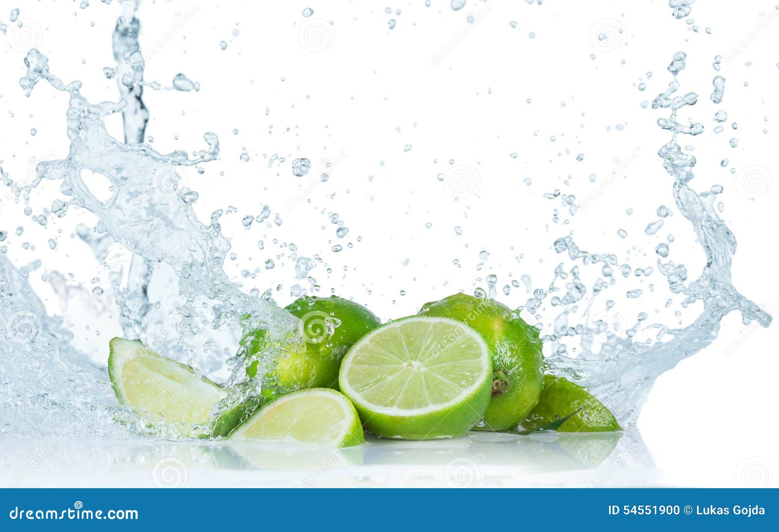 Limes with water splash stock photo. Image of ripe, food - 54551900