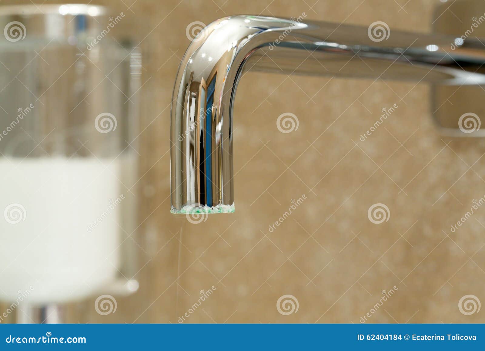 Limescale on a Exterior Surface of a Tap Stock Photo - Image of close ...