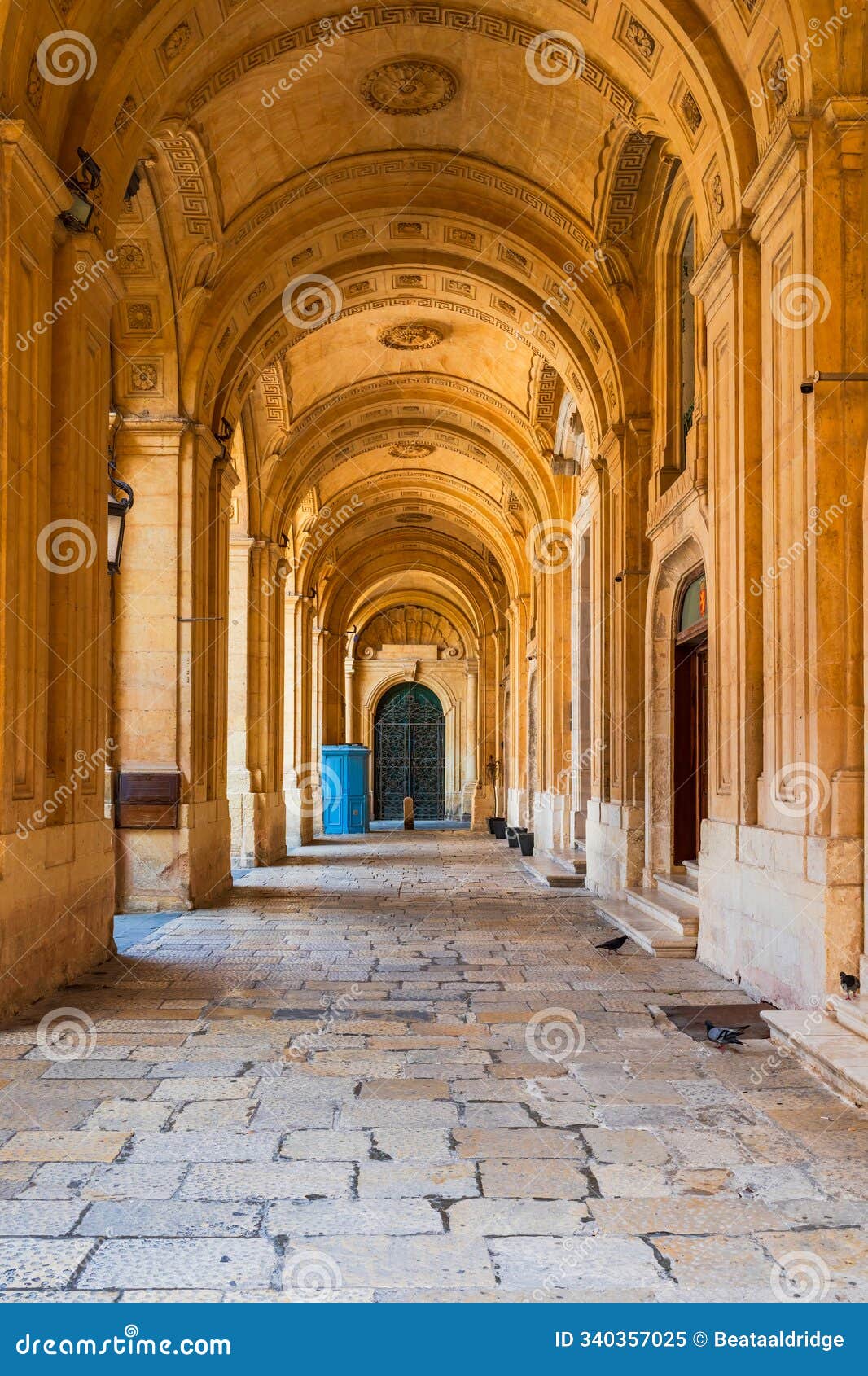 Arcade Of Limestone Columns In Courtyard Royalty-Free Stock Photography ...