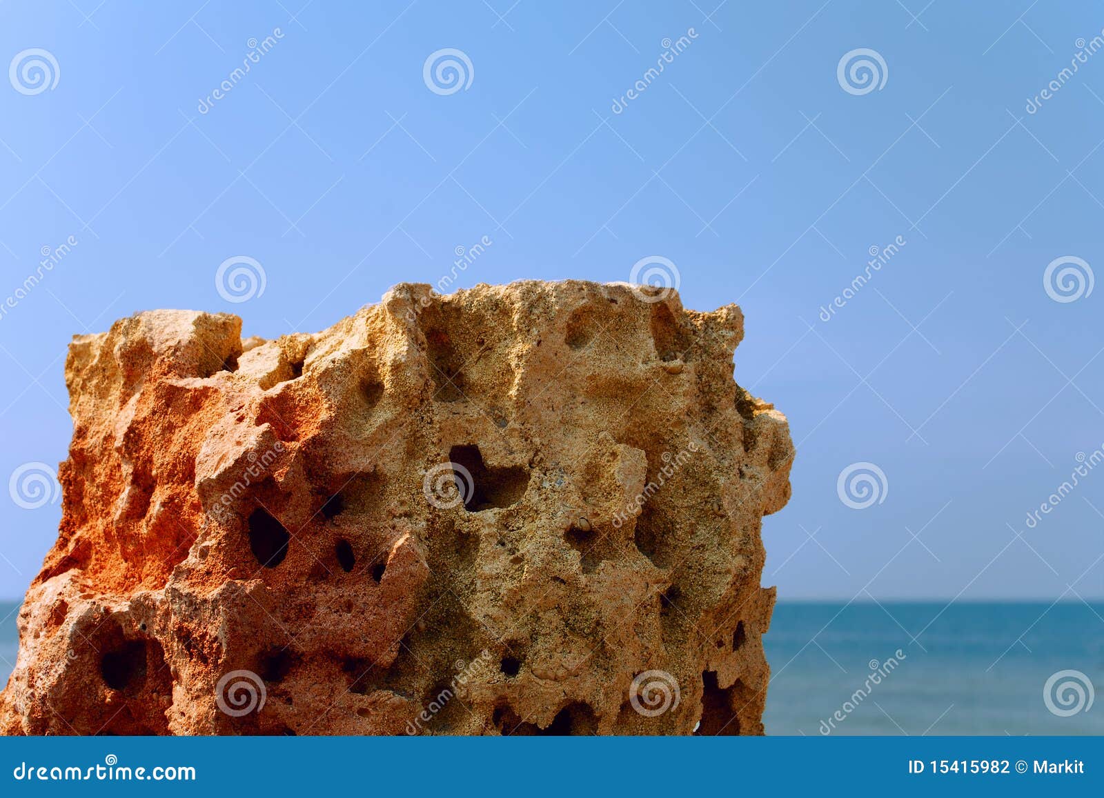 Limestone on the Background Sea Stock Photo - Image of color, pattern ...