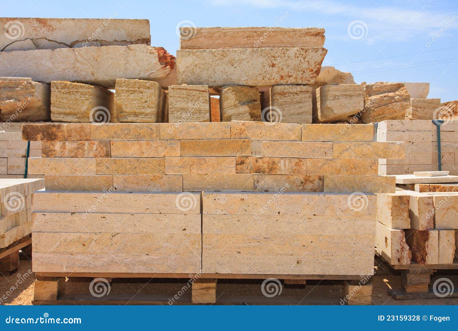 Limestone blocks stock photo. Image of cutter, natural - 23159328