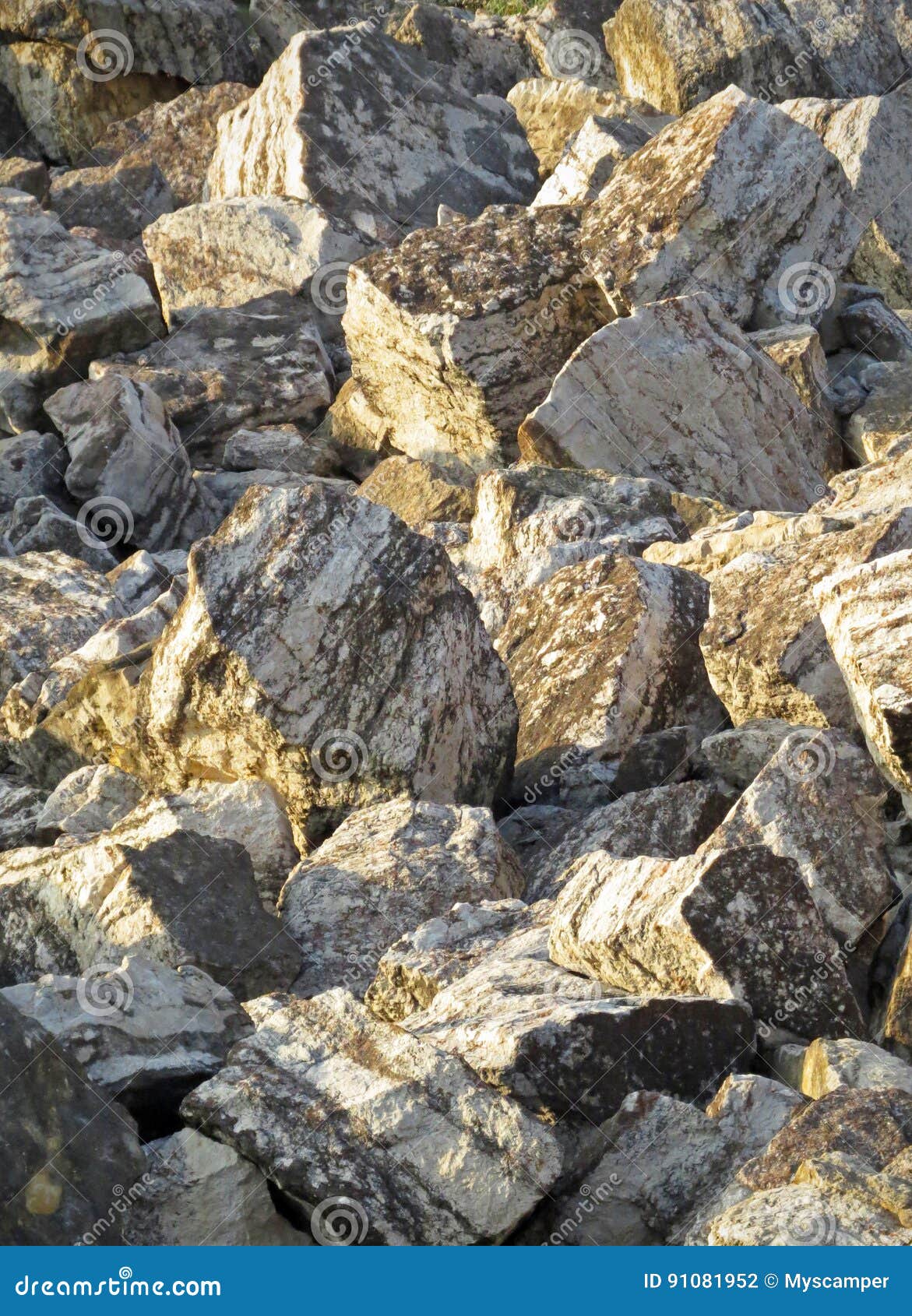 Limestone Boulders stock photo. Image of rocks, quarry - 91081952