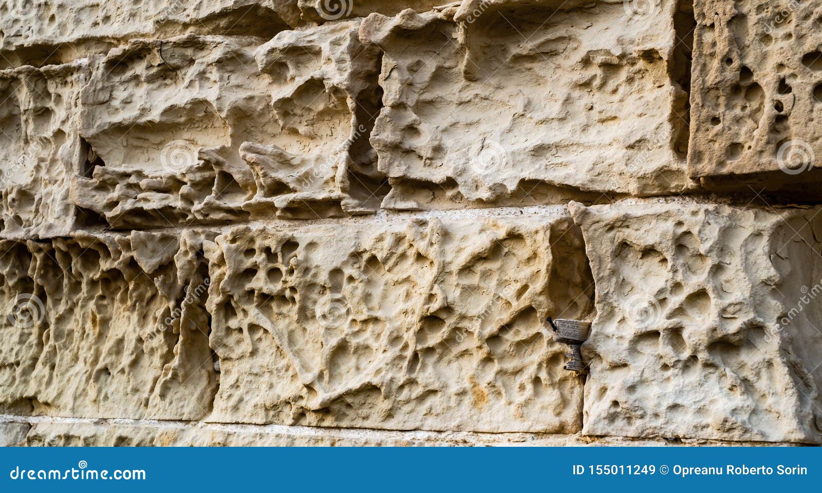 Limestone Bricks Eroded and Cracked Stock Image - Image of nature ...