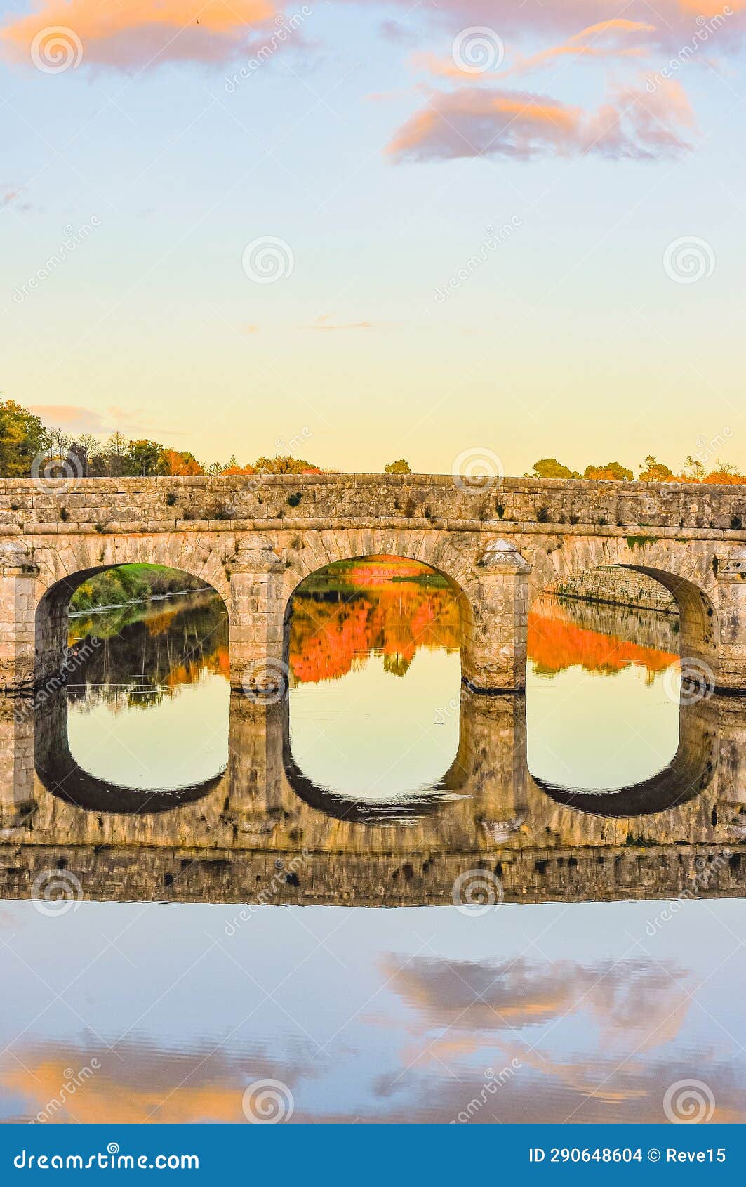 A Limestone Bridge at Chateau in France Stock Photo - Image of crossing ...