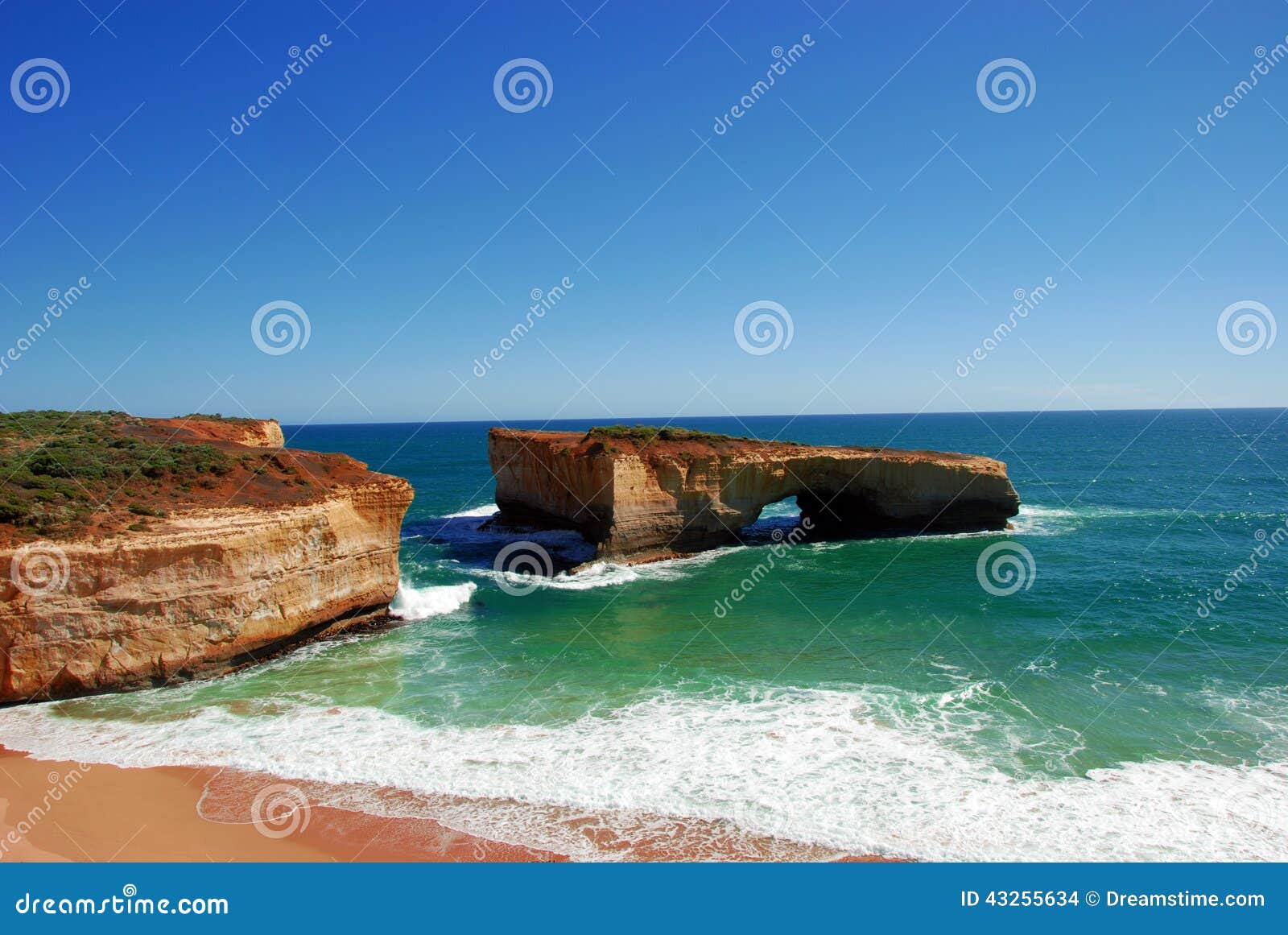 Limestone bridge stock photo. Image of waves, arch, action - 43255634