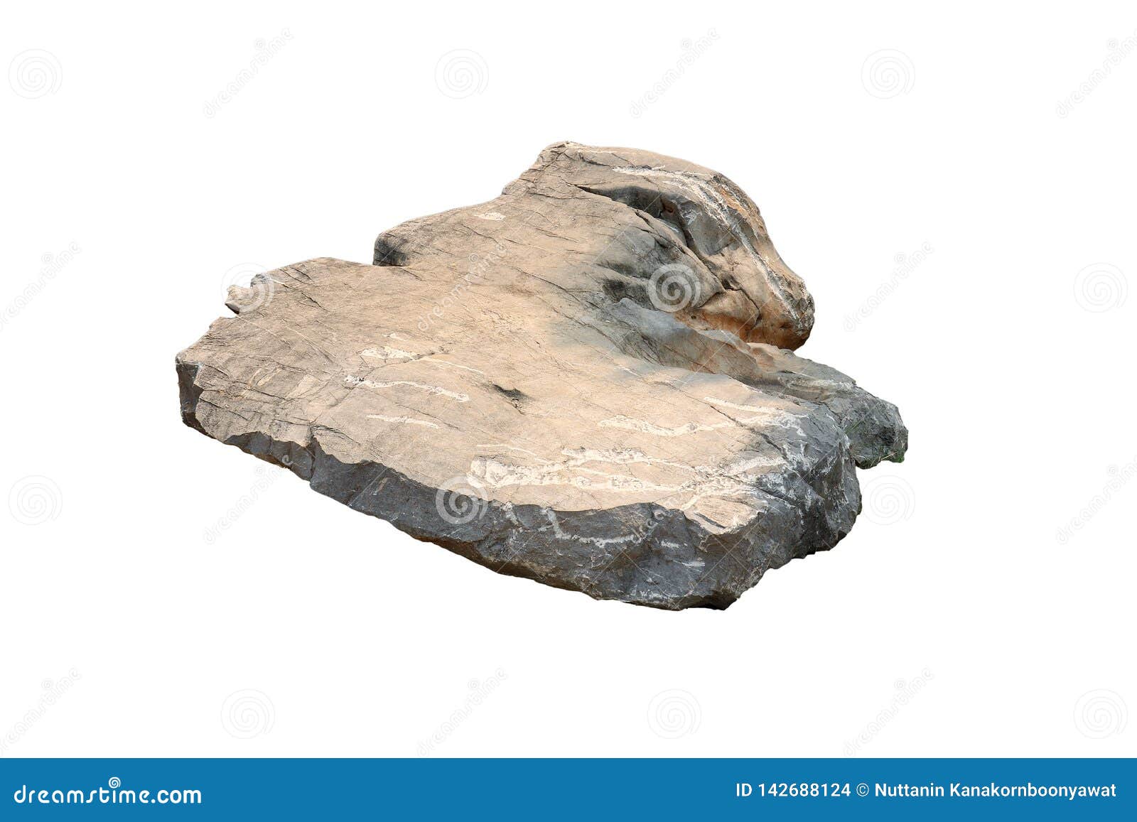 Limestone: is a Carbonate Sedimentary Rock on White Background Stock ...