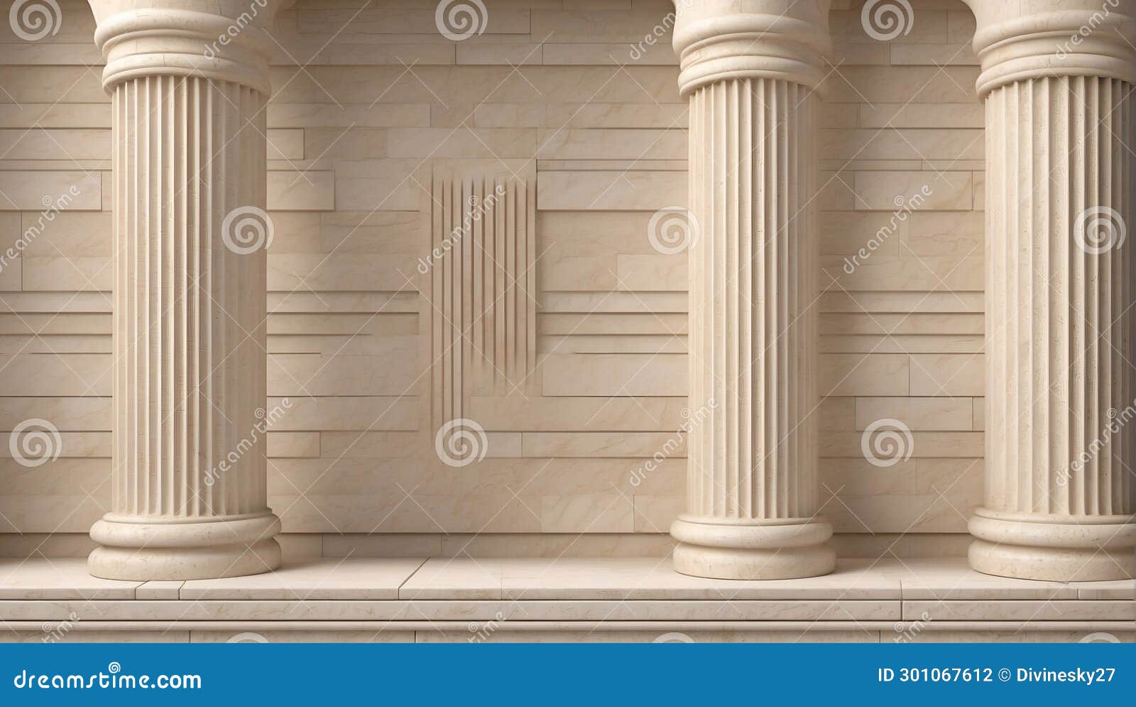 Limestone Carvings: Fluted Texture Elegance. AI Generate Stock ...