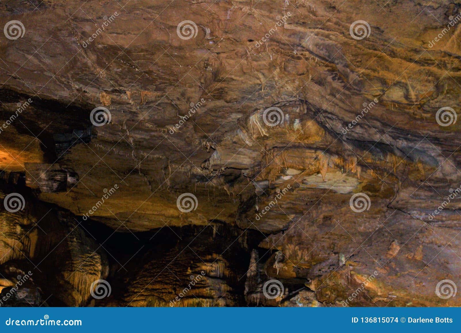 Limestone Cascade Down the Cave Stock Photo - Image of cascade, hidden ...
