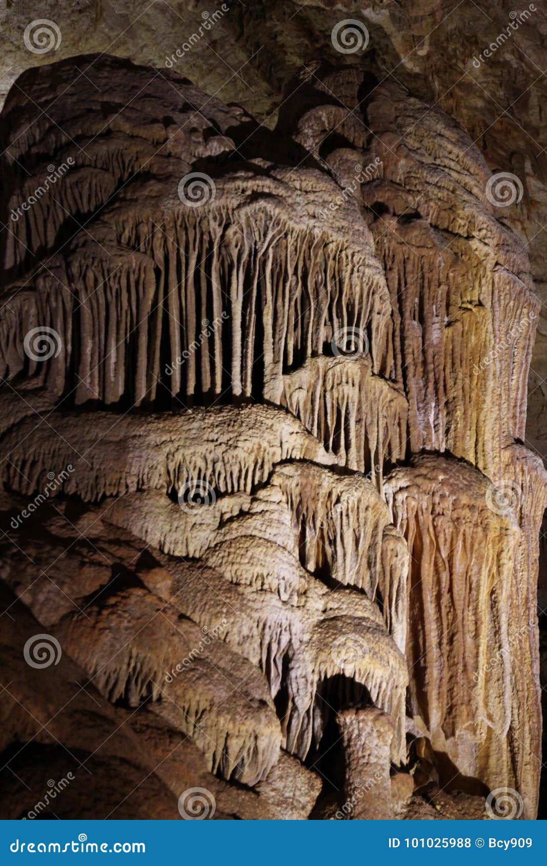 Limestone cave formation stock photo. Image of geology - 101025988