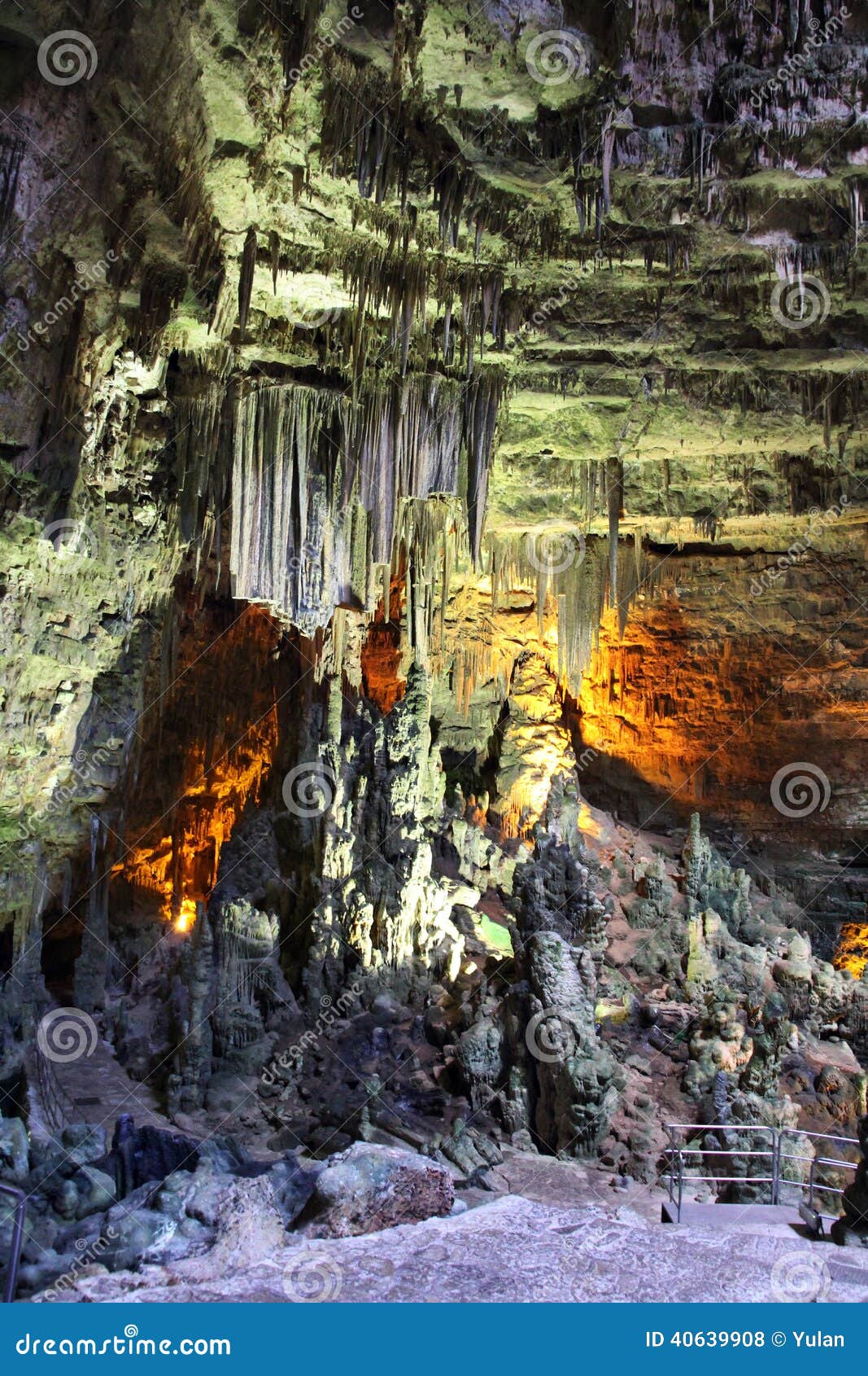 Limestone cave, stock photo. Image of moist, deep, geology - 40639908