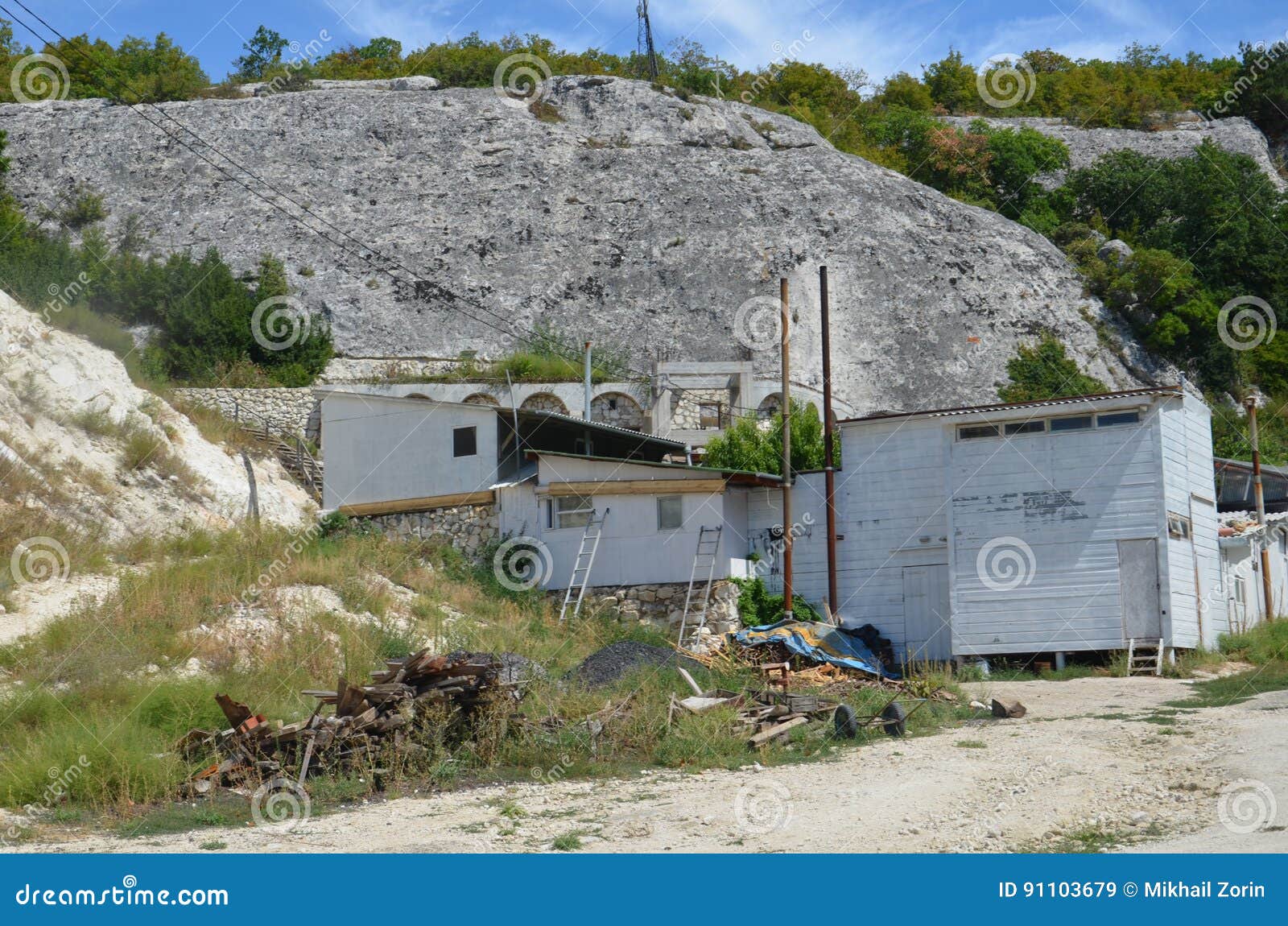 Limestone Caves on the Crimean Peninsula Stock Image - Image of piles ...