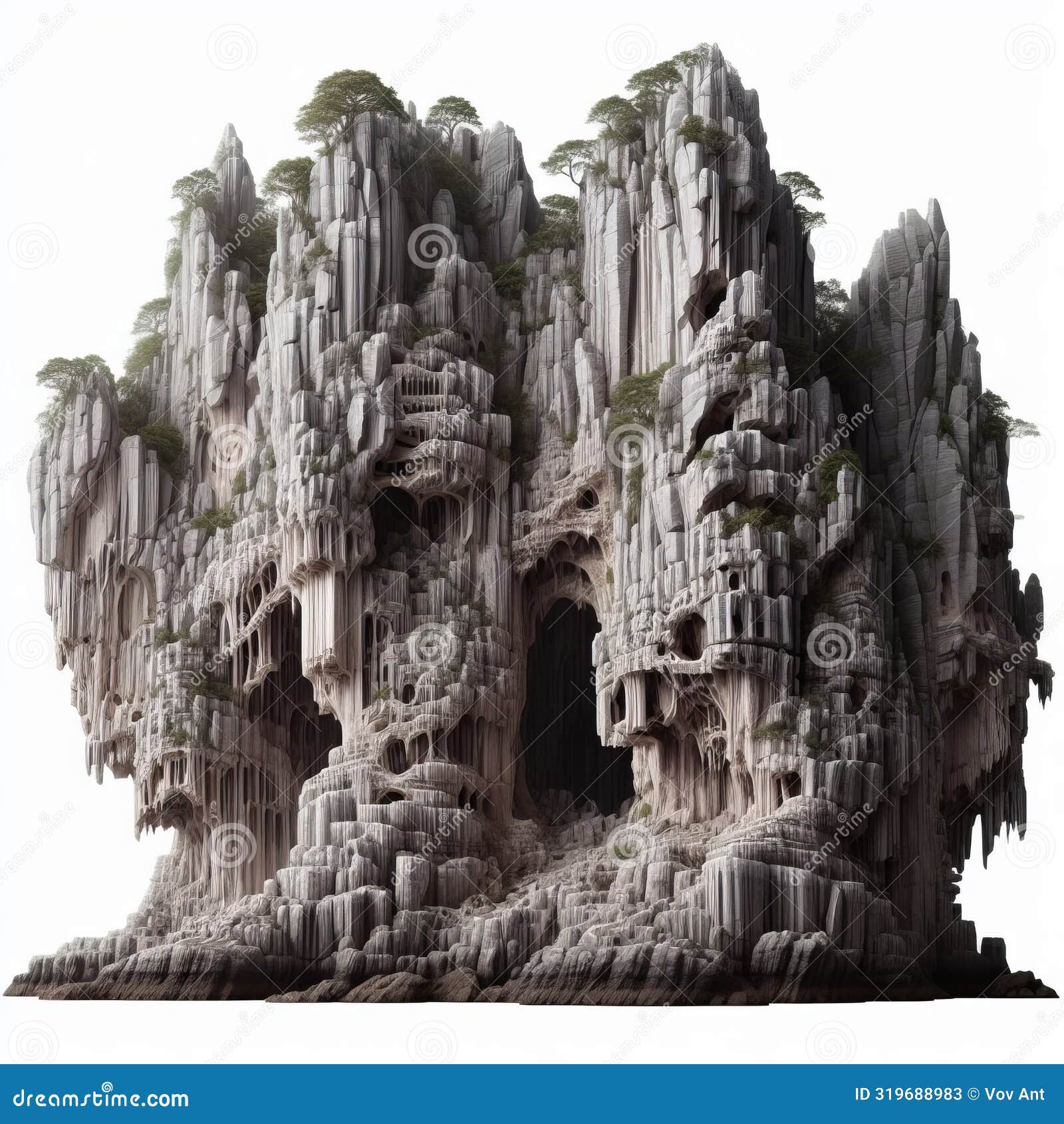 Limestone Cliff a Cliff Composed of Limestone, Characterized Stock ...