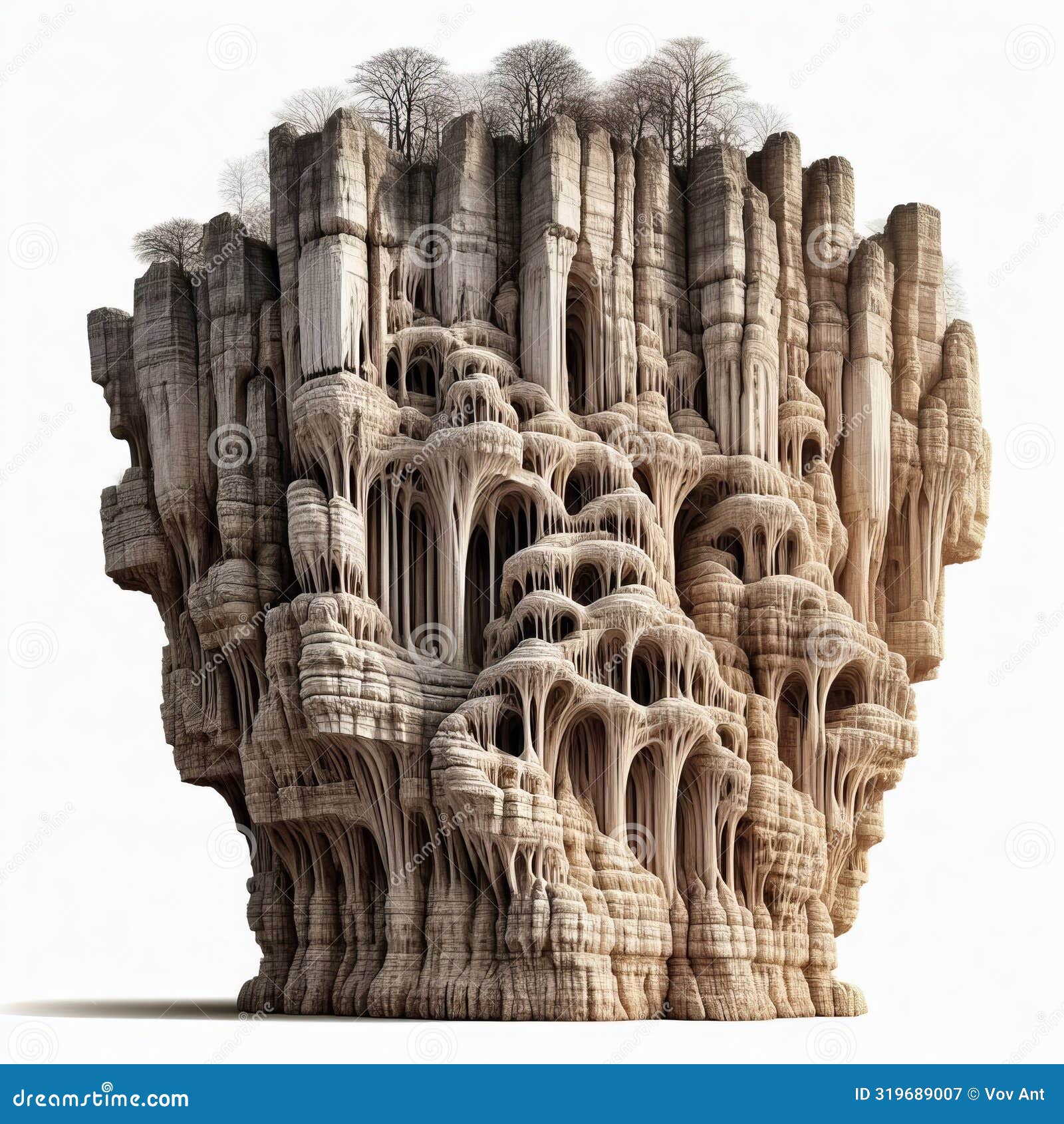 Limestone Cliff a Cliff Composed of Limestone, Characterized B Stock ...