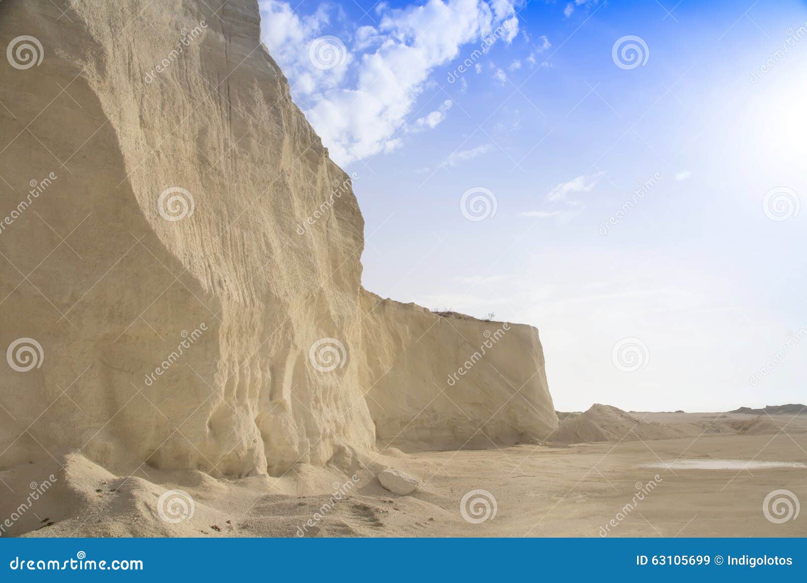 Limestone cliff in quarry stock image. Image of view - 63105699