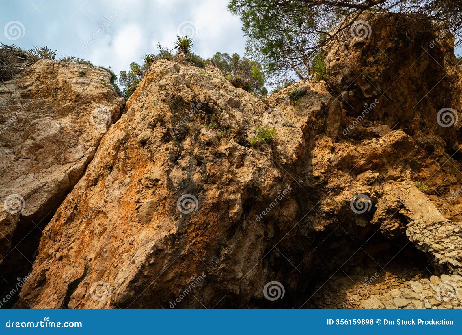 Limestone cliffs stock photo. Image of antibes, mediterranean - 356159898