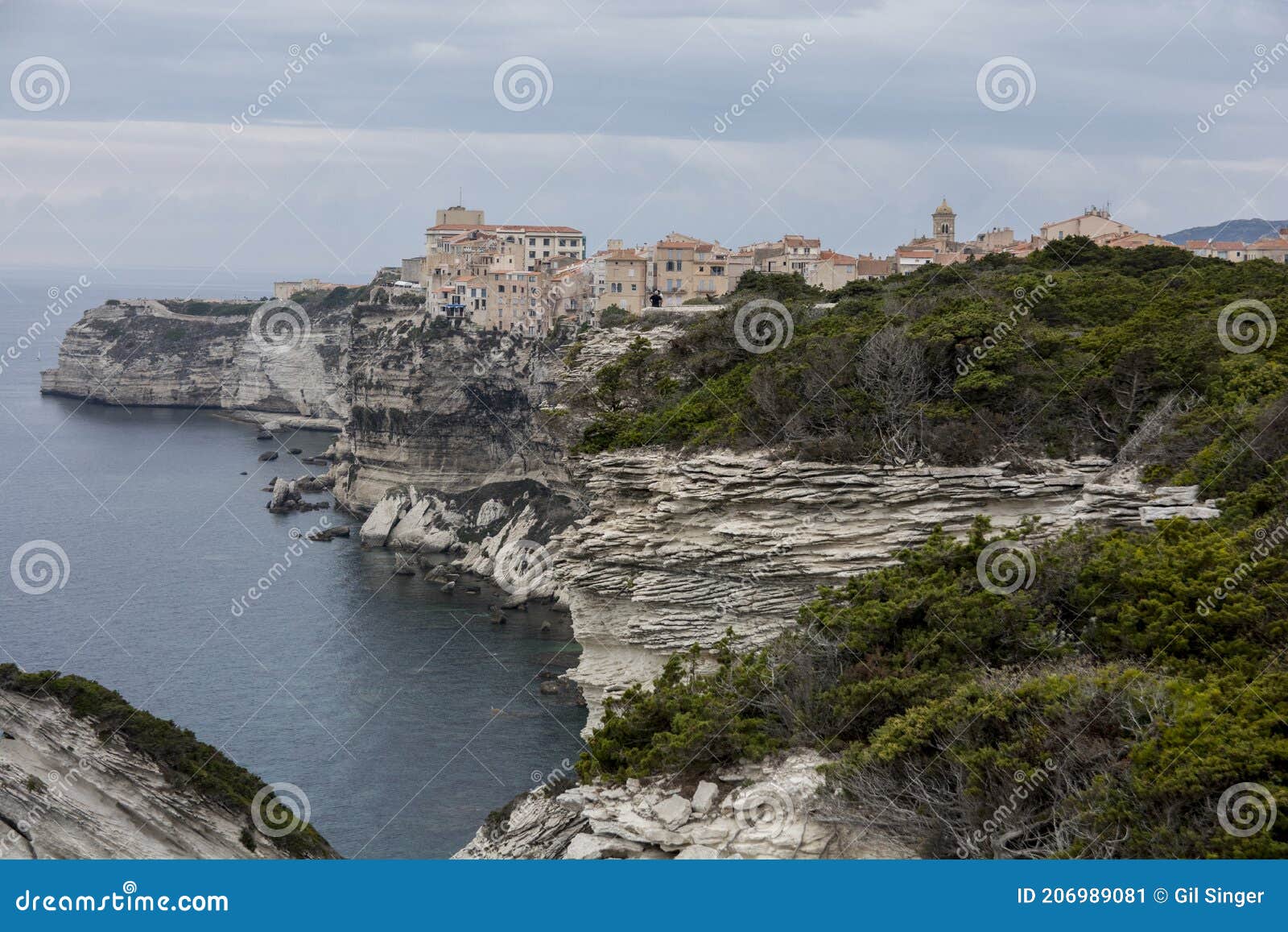 The Limestone Cliffs Coastline of Bonifacio Stock Image - Image of ...