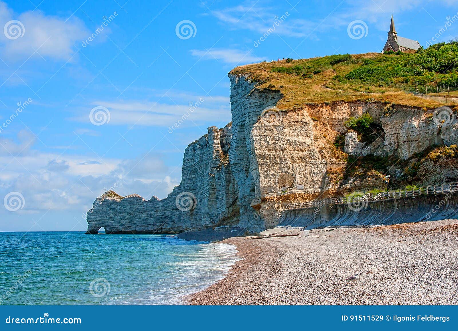 Limestone Cliffs of Etretat Stock Image - Image of lowland, france ...
