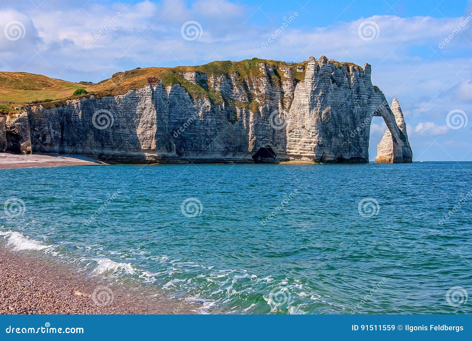 Limestone Cliffs of Etretat Stock Image - Image of chasm, etretat: 91511559