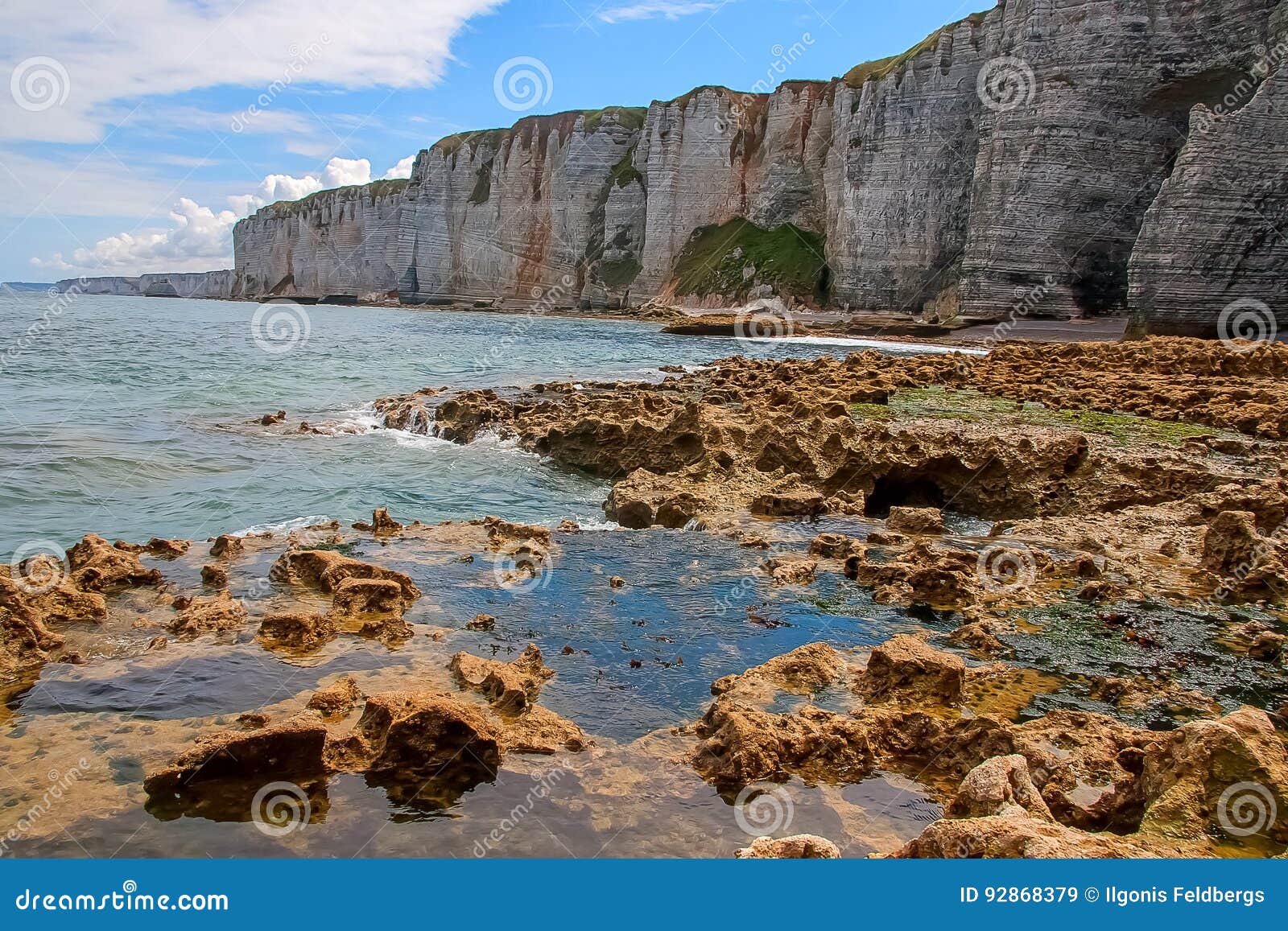 Limestone Cliffs of Etretat Stock Image - Image of normandy, france ...