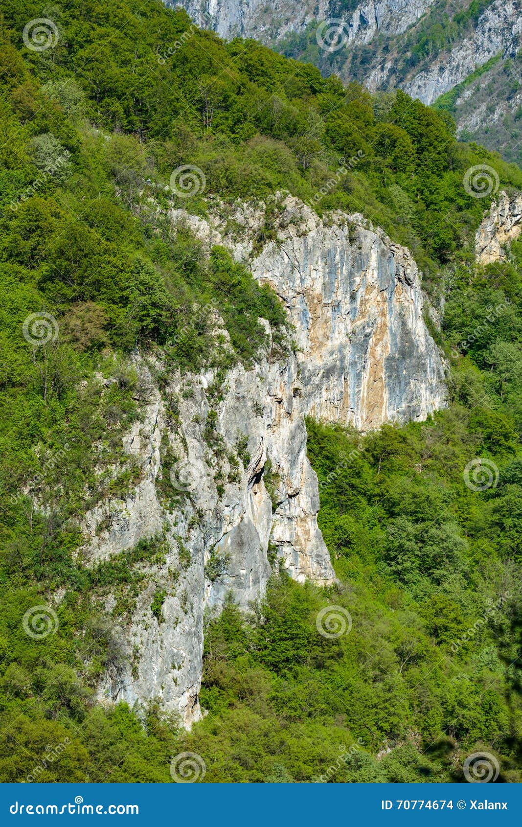 Limestone Cliffs on Mountain Stock Photo - Image of panorama, scenic ...