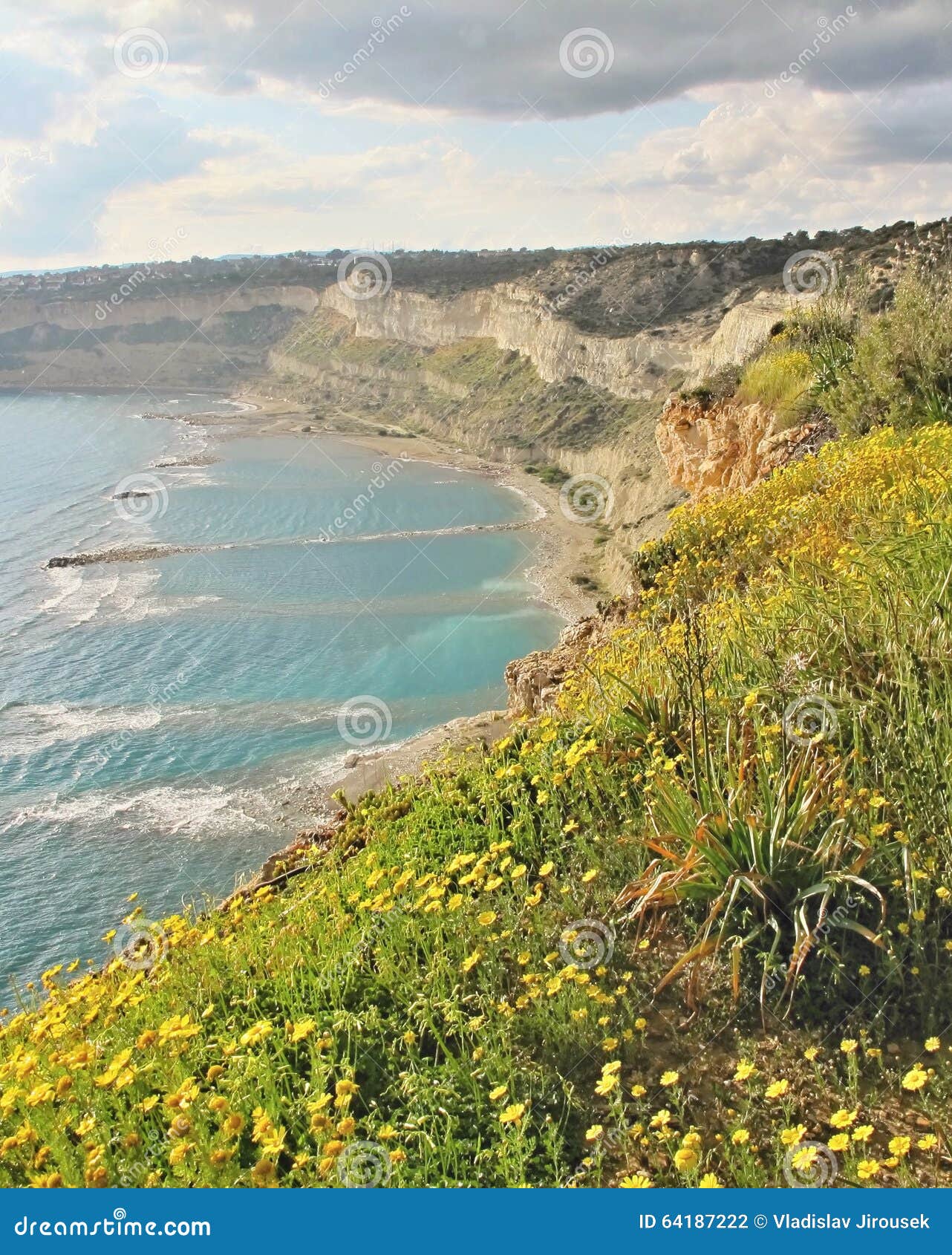 Limestone Cliffs of the Peninsula Akrotiri, Cyprus Stock Photo - Image ...