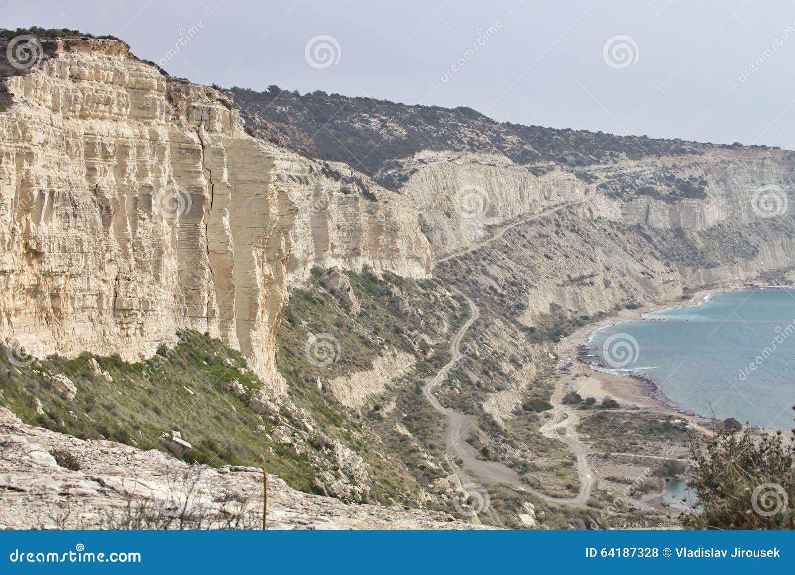 Limestone Cliffs of the Peninsula Akrotiri, Cyprus Stock Photo - Image ...