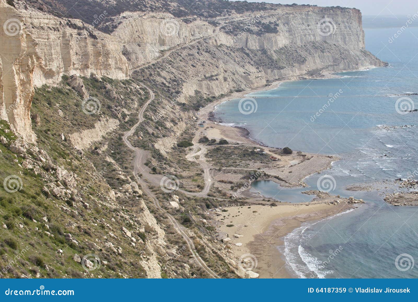 Limestone Cliffs of the Peninsula Akrotiri, Cyprus Stock Image - Image ...