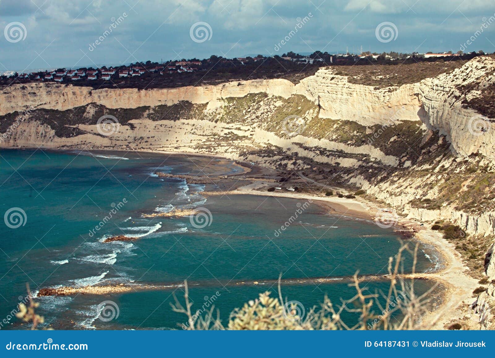 Limestone Cliffs of the Peninsula Akrotiri, Cyprus Stock Image - Image ...