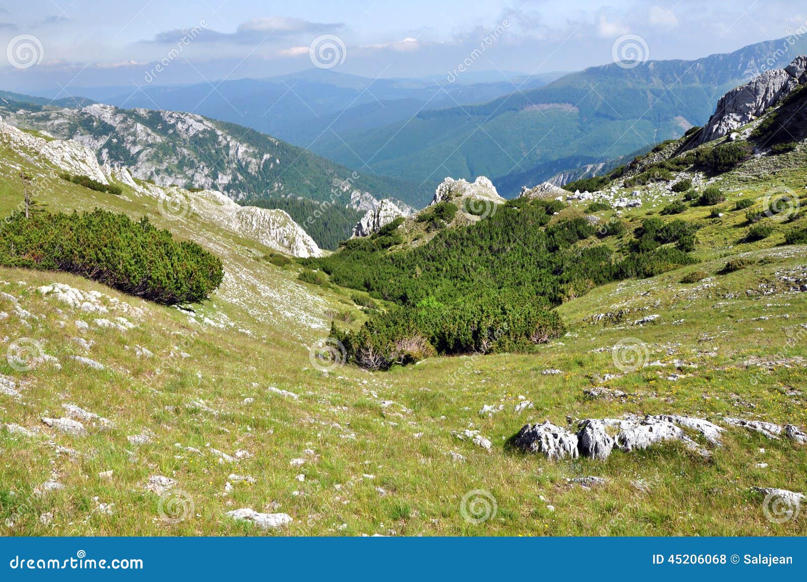 Limestone Cliffs in Retezat Mountain, Romania Stock Photo - Image of ...