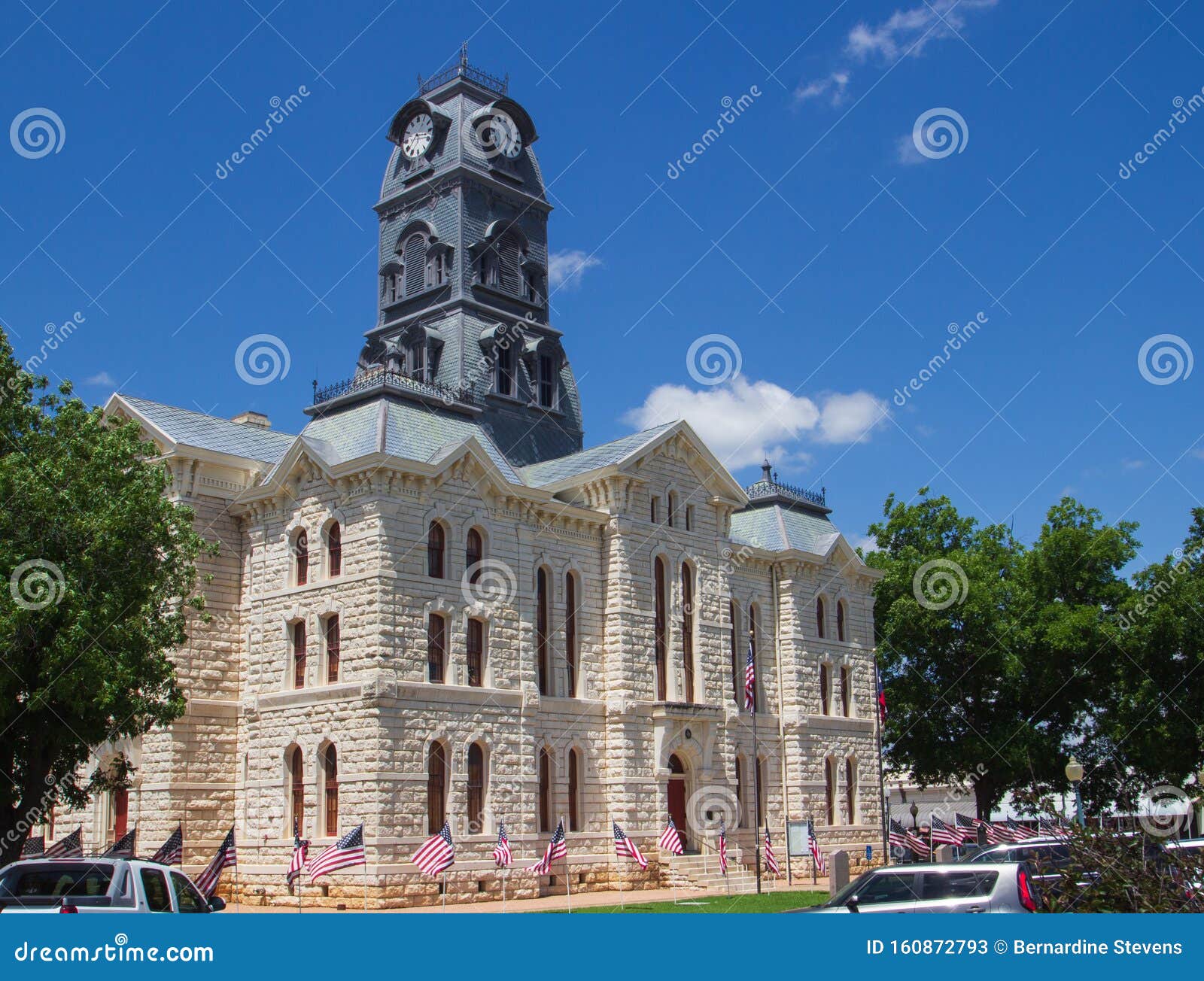Hood County Courthouse in Historic Granbury, Texas Stock Image - Image ...