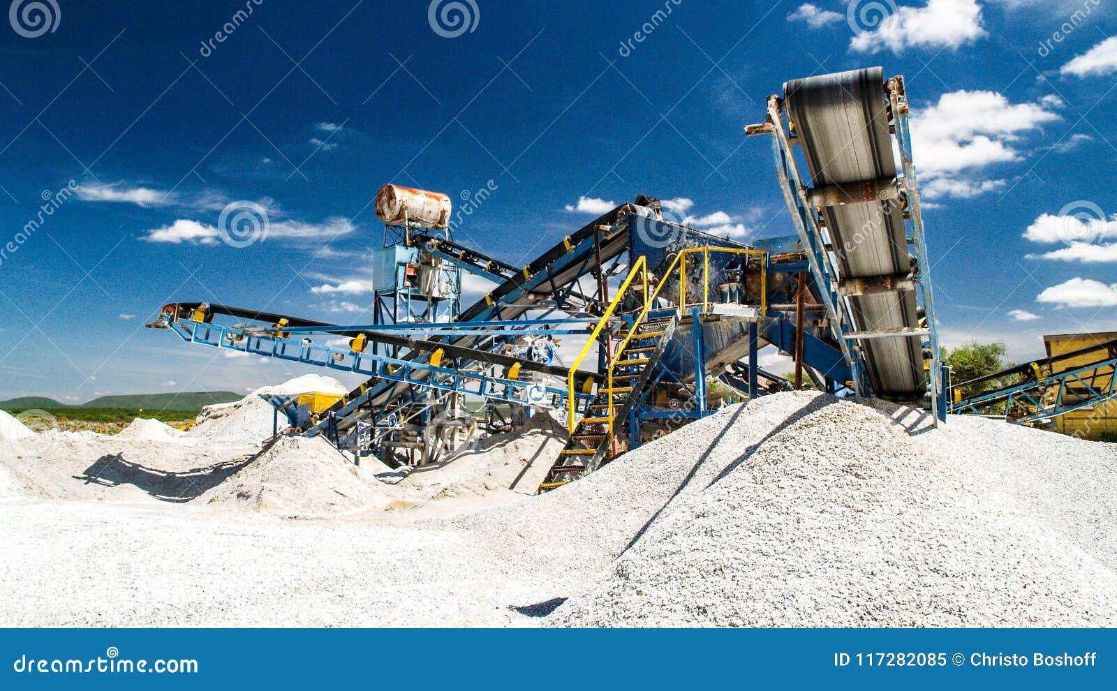 Limestone crusher plant stock image. Image of plant - 117282085