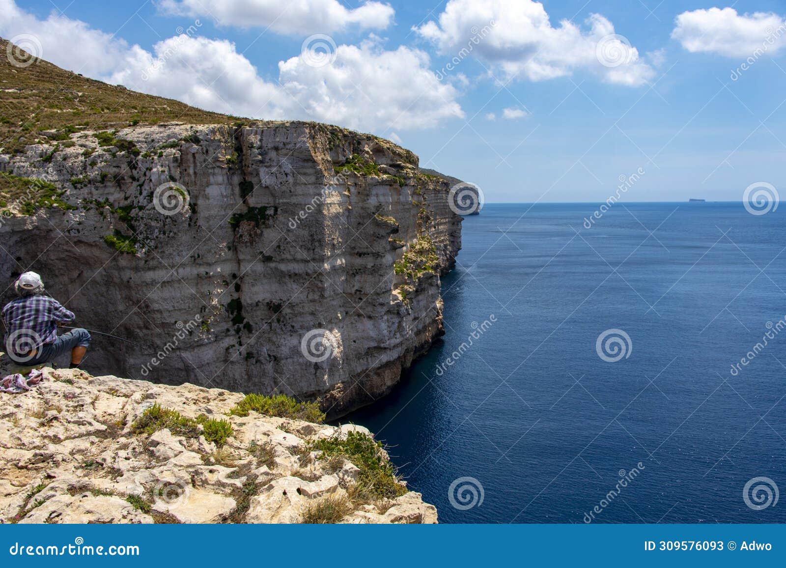 Limestone Dingli Cliffs stock image. Image of cliffs - 309576093