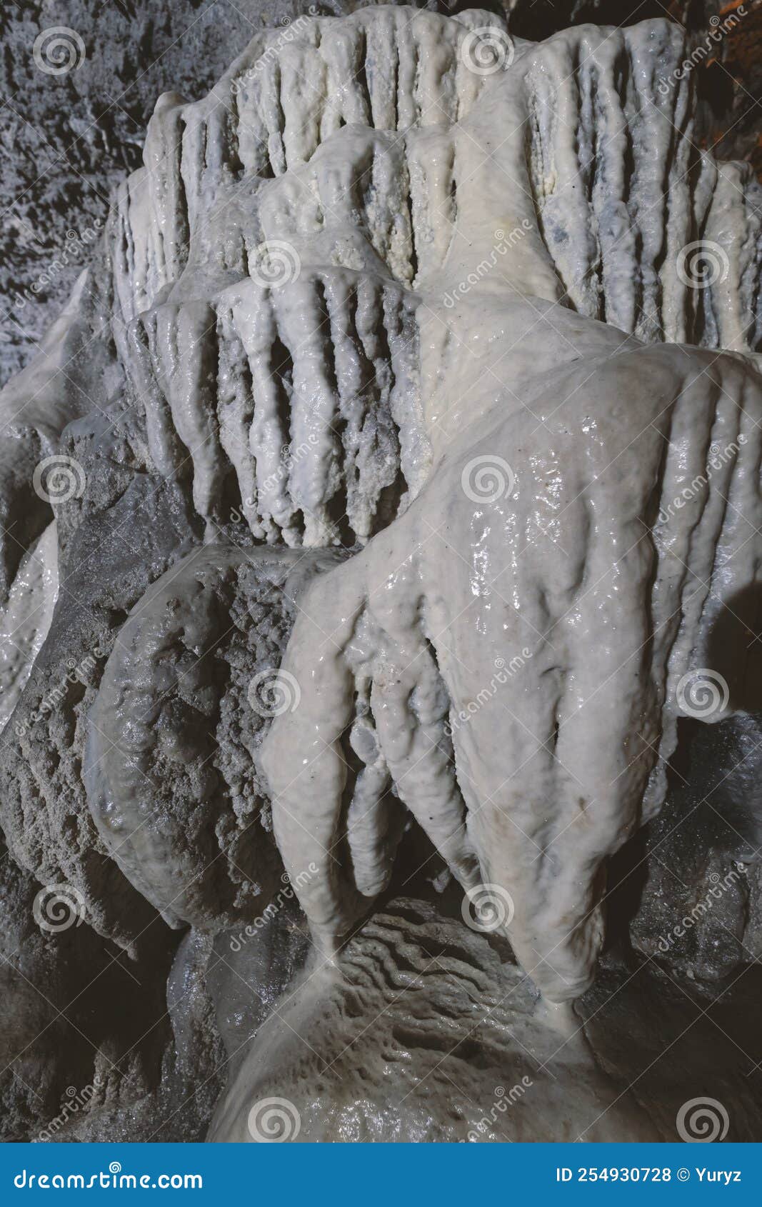 Limestone Formation Inside Cave Stock Photo - Image of shape, mineral ...