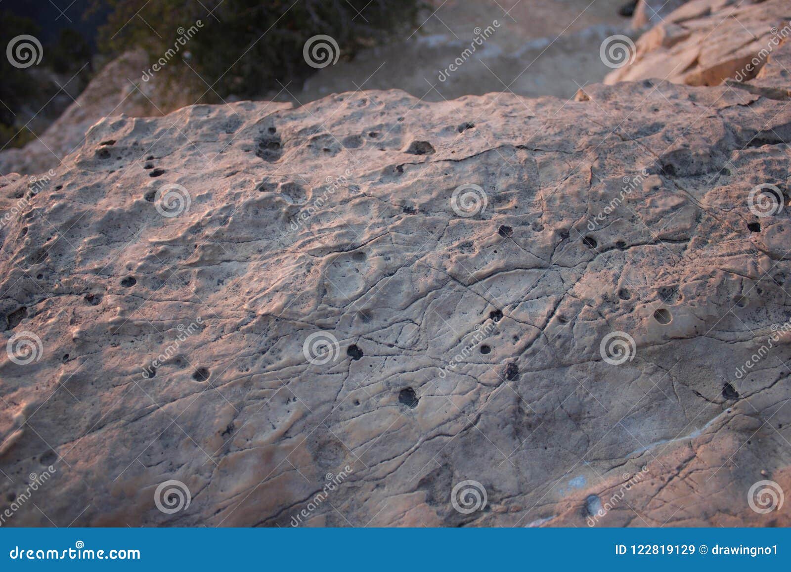Limestone Formation Lit by the Setting Sun Stock Image - Image of ...
