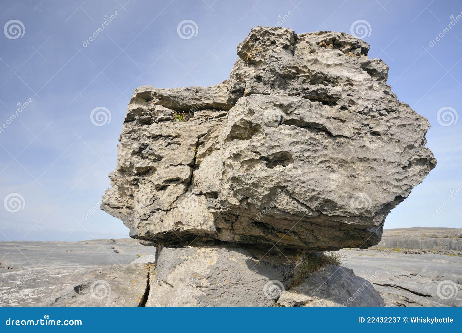 Limestone Glacial Erratic stock image. Image of balanced - 22432237