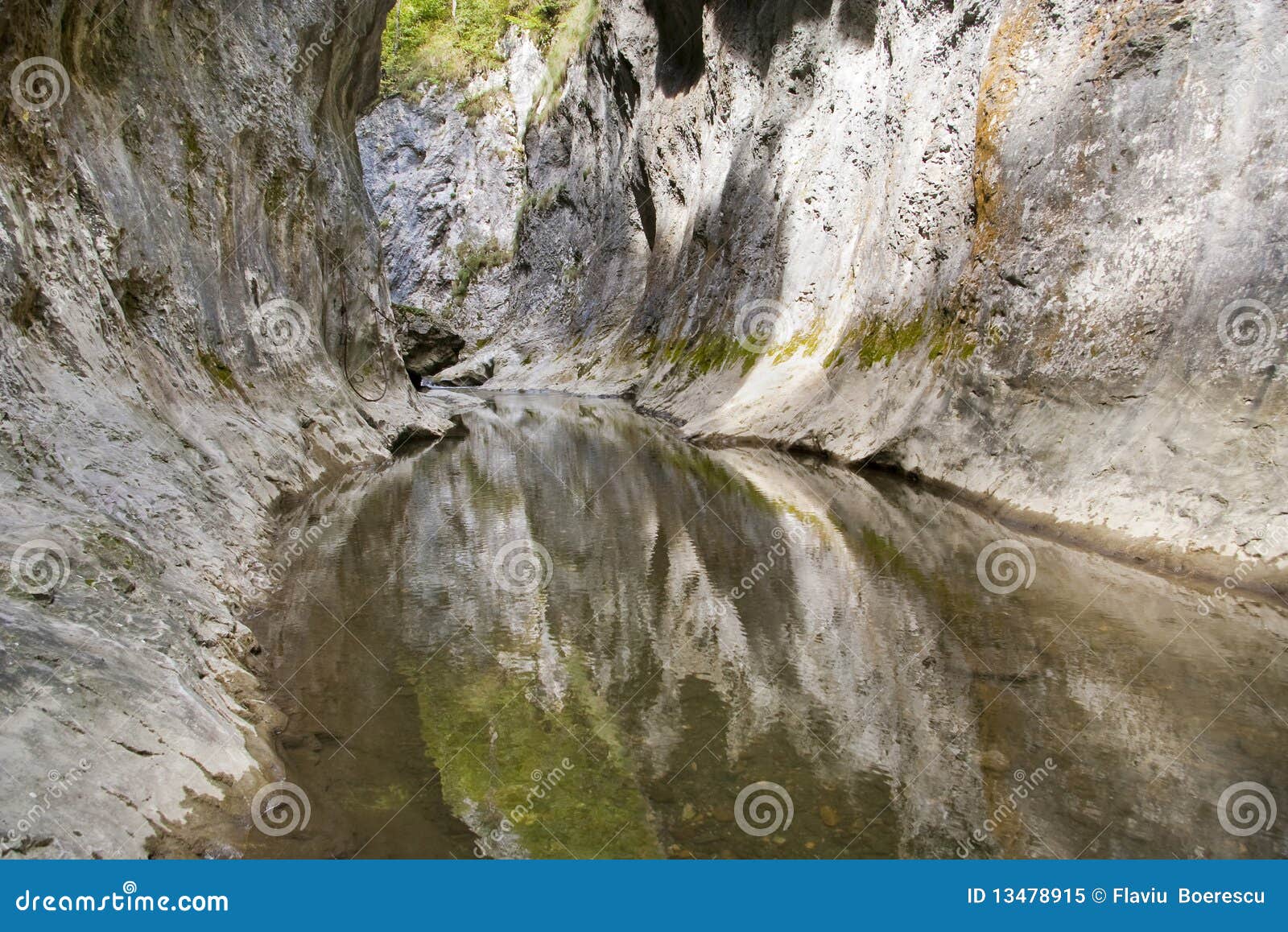Limestone Gorge River in Mountains Stock Image - Image of narrow, water ...