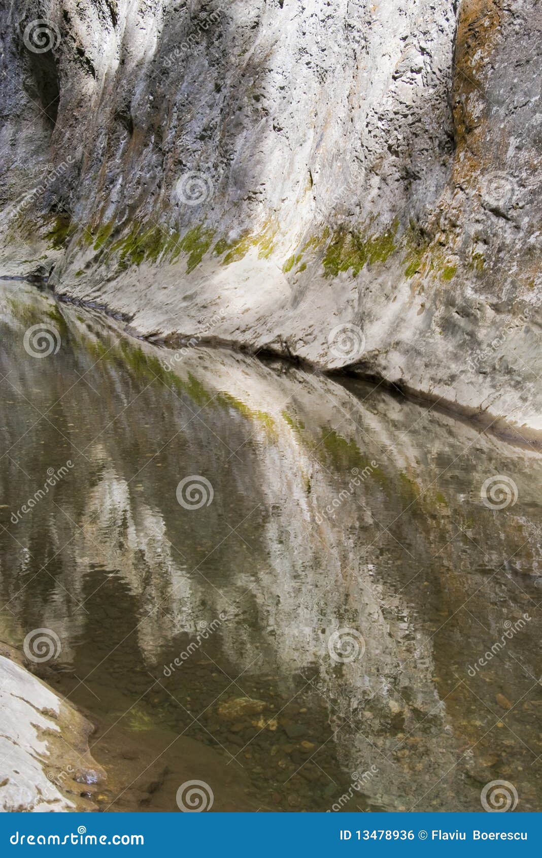 Limestone Gorge River in Mountains Stock Photo - Image of romania ...