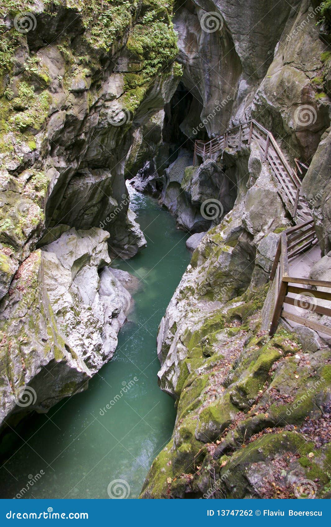 Limestone Gorge River in Mountains Stock Photo - Image of narrow ...