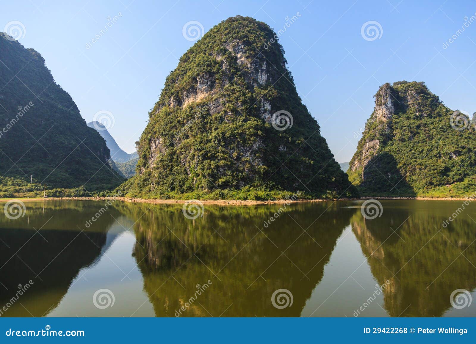 Limestone Hills at the Li River Stock Photo - Image of scenic, asia ...