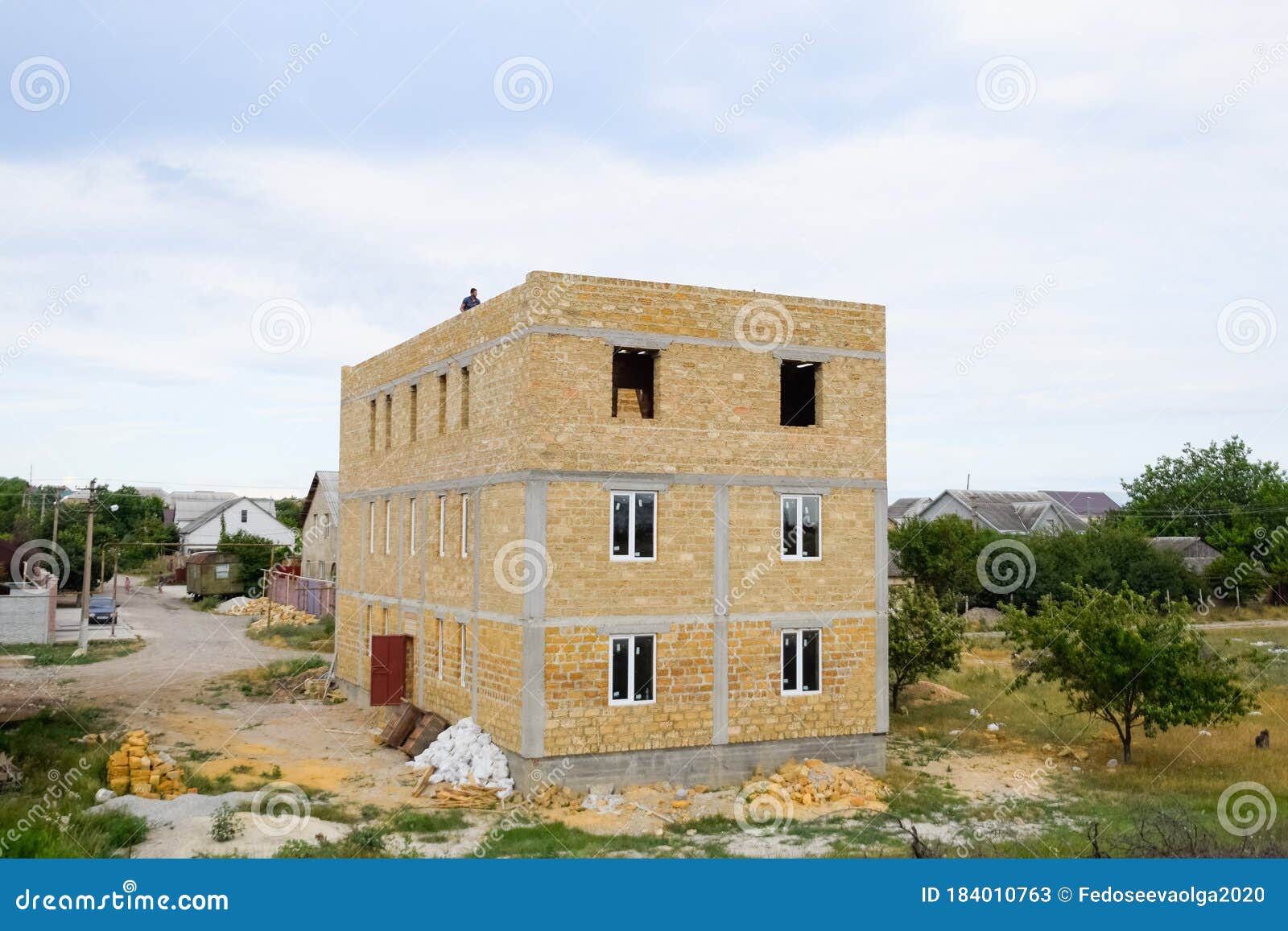 Limestone Houses. Building Material is Limestone Stock Image - Image of ...