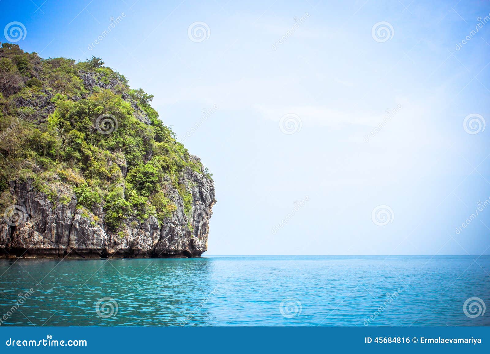 Limestone Island of the Andaman Sea Stock Photo - Image of coastal ...