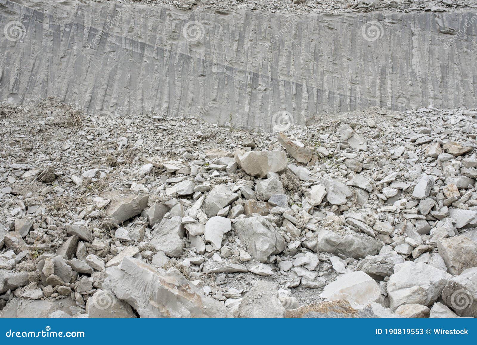 Limestone and Marl Quarry at a Mining Industry Stock Image - Image of ...