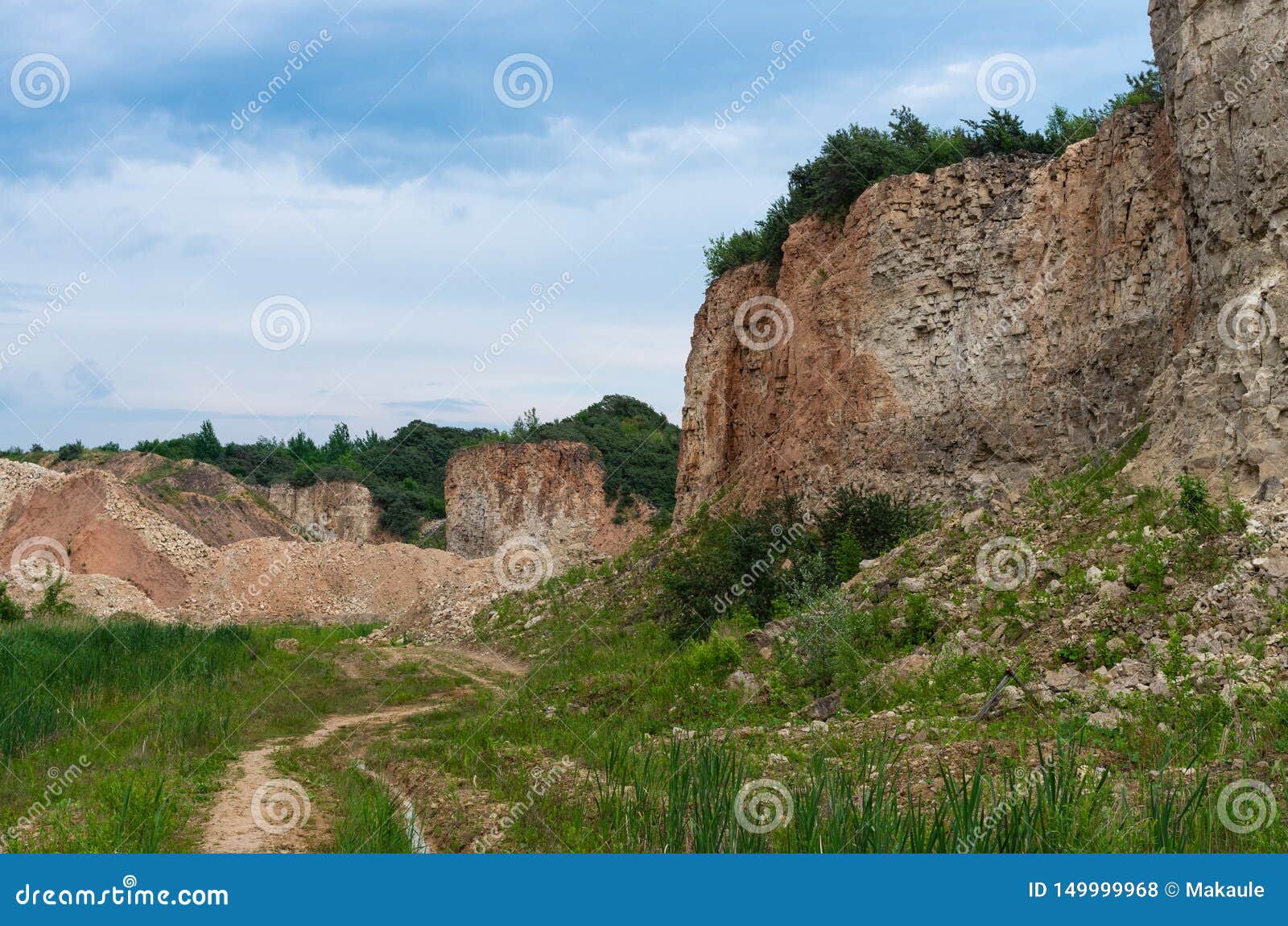 Limestone Mining for Cement Plant Stock Photo - Image of clay, dolomite ...