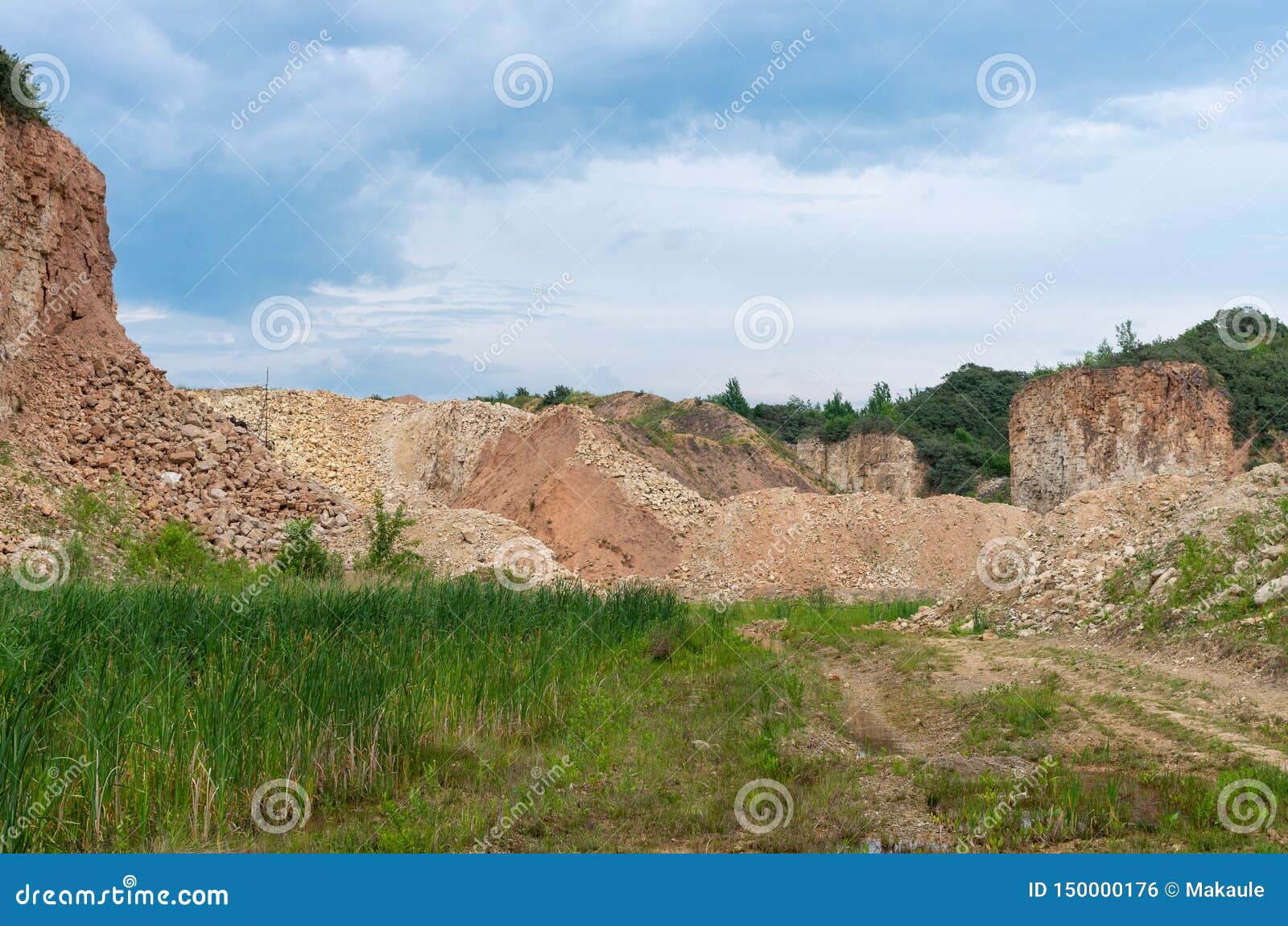 Limestone Mining for Cement Plant Stock Photo - Image of nature, stone ...