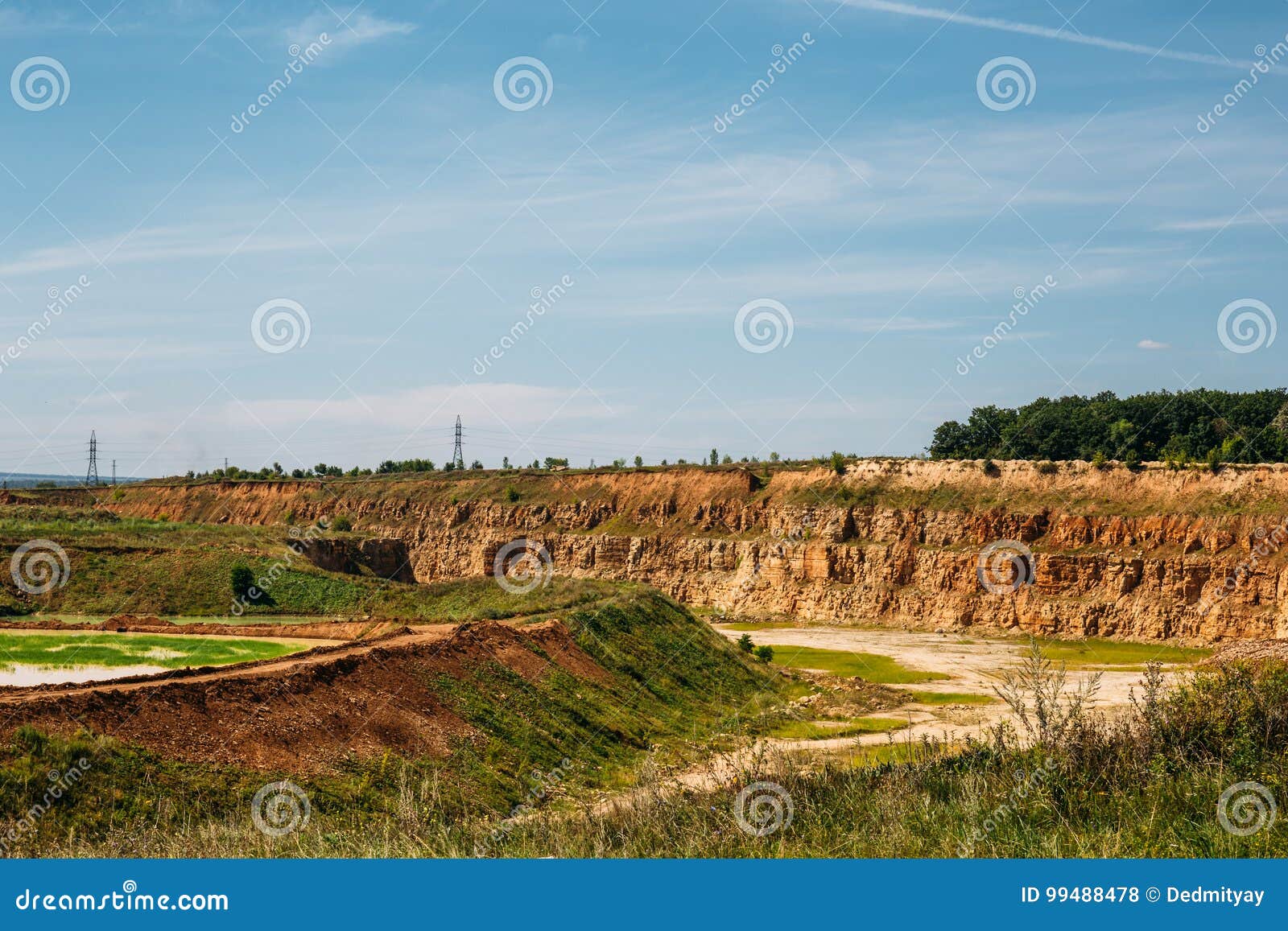 Limestone Mining in a Quarry Stock Photo - Image of limestone, lime ...